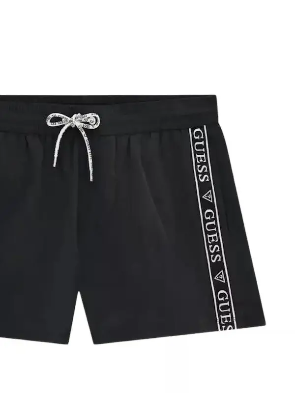 Guess Logo-tape Drawstring Swim Shorts