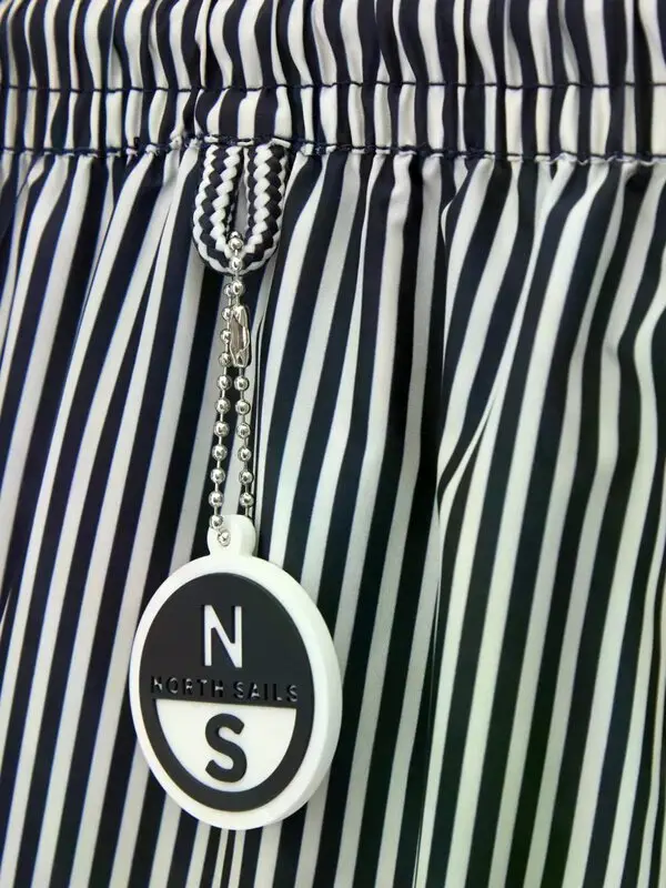Guess Vertical Stripe Drawstring Swim Shorts