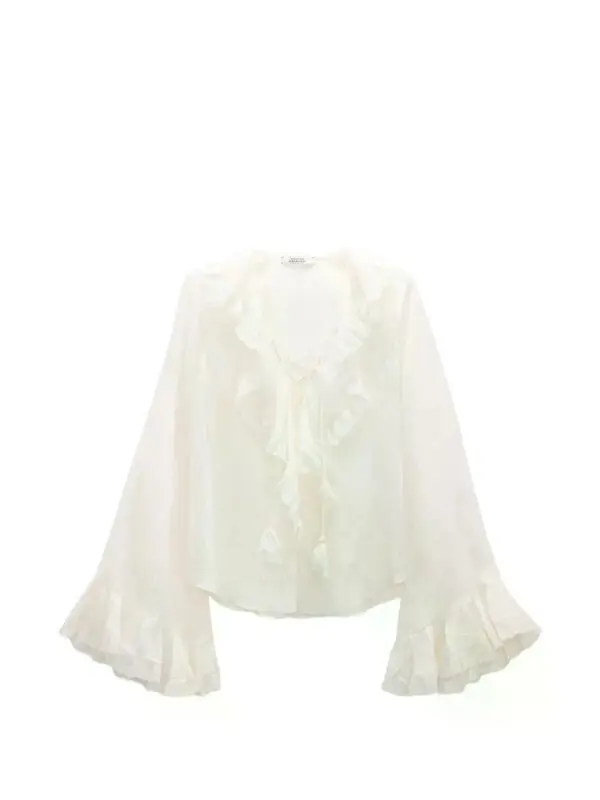 Dorothee Schumacher Ruffled Lace-up Blouse
