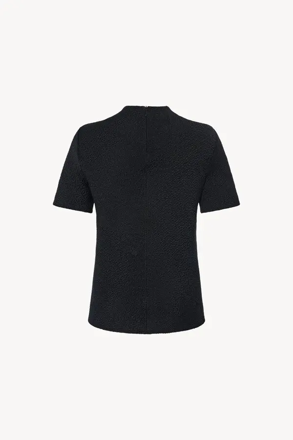 THE ROW Cala Short-sleeve Silk Cloqué Top