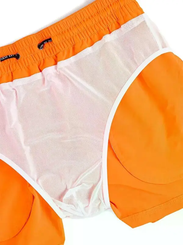 Guess Logo Tape Drawstring Swim Shorts