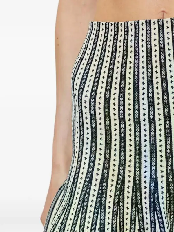 Alexander McQueen Striped Pleated Mini Skirt