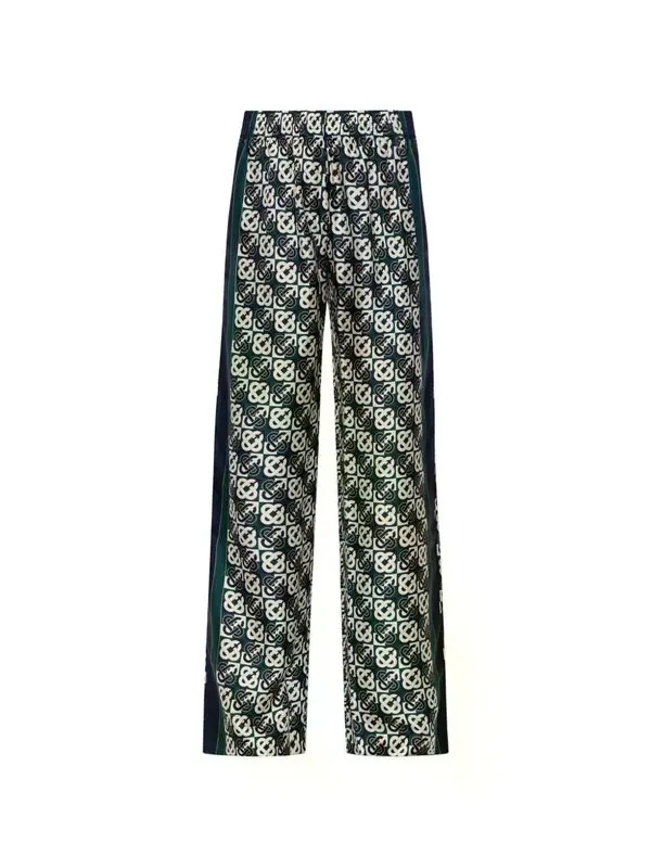 Casablanca Monogram Silk Trousers