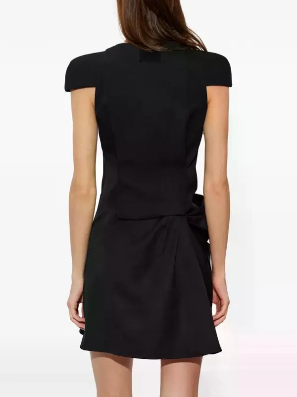Alexander McQueen Draped Wool Mini Dress