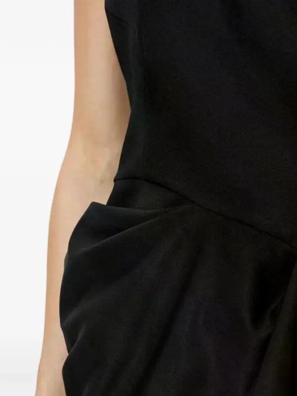 Alexander McQueen Draped Wool Mini Dress