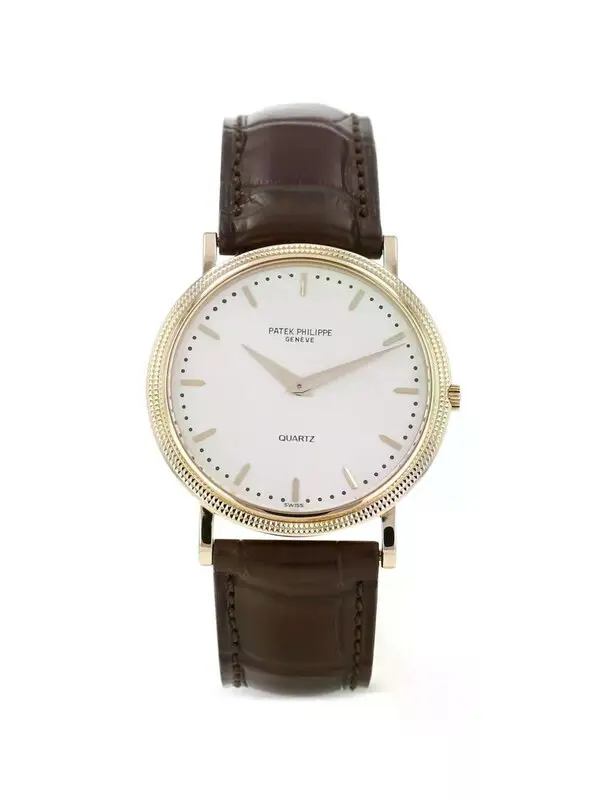 Patek Philippe 1980 Calatrava Clous De Paris 33mm Watch - White