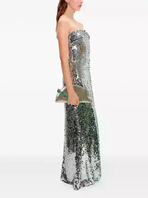 SIMONMILLER Sculpted Sequin Strapless Maxi Dress