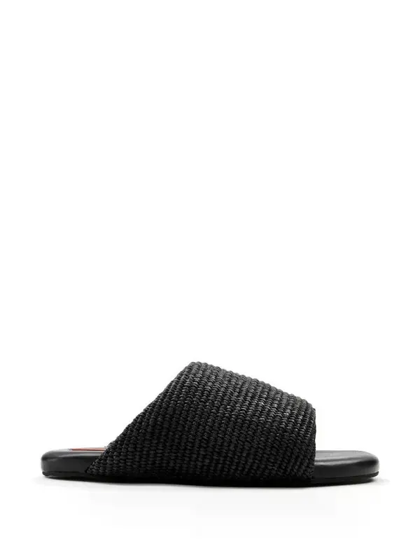 SIMONMILLER Bubble Raffia Slides - Black