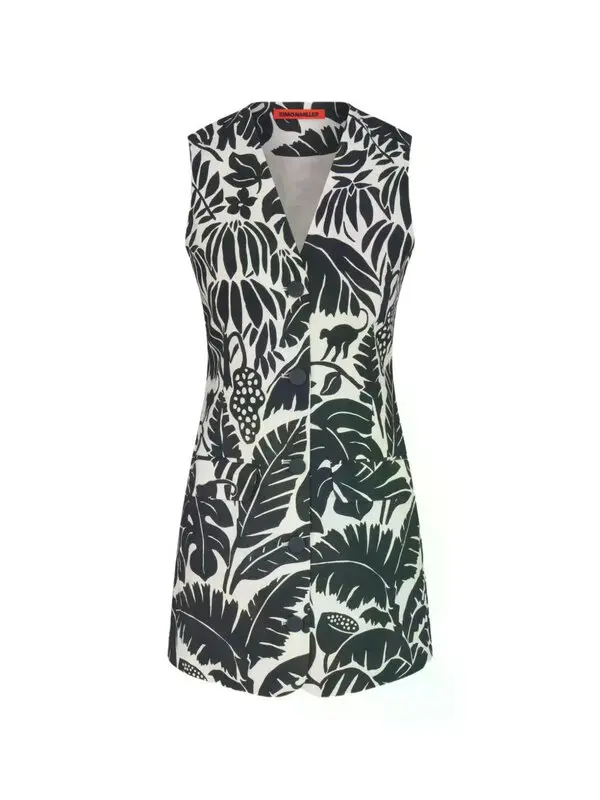SIMONMILLER Acapulco Print Mini Dress - Black