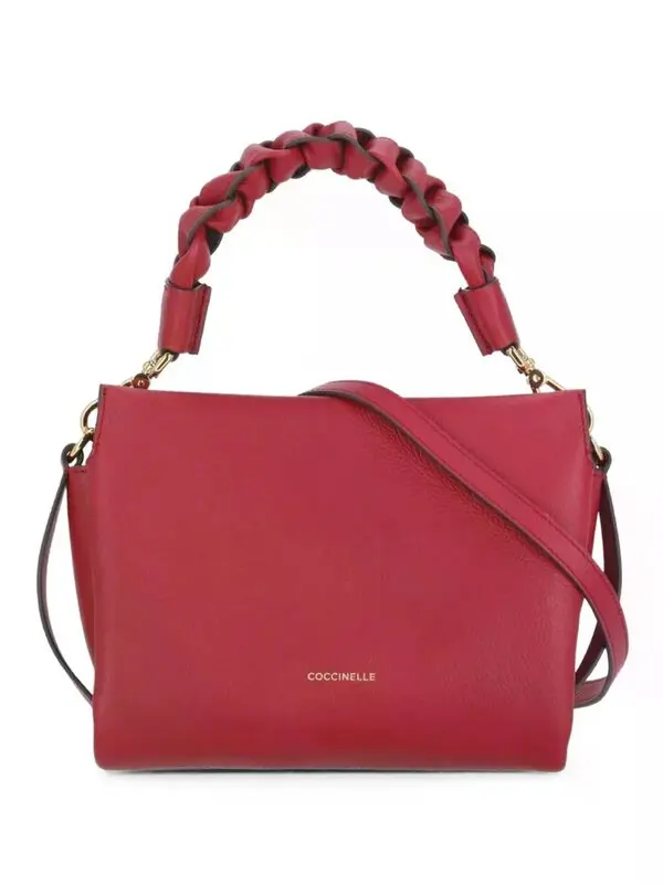 COCCINELLE Pebbled Leather Shoulder Bag - Red