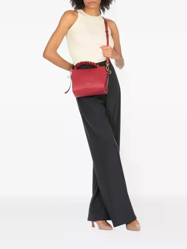 COCCINELLE Pebbled Leather Shoulder Bag - Red