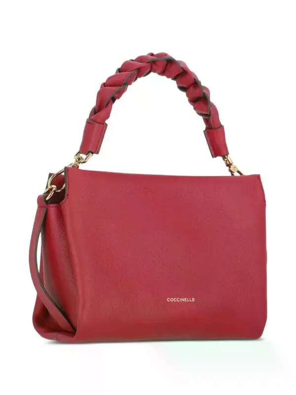 COCCINELLE Pebbled Leather Shoulder Bag - Red