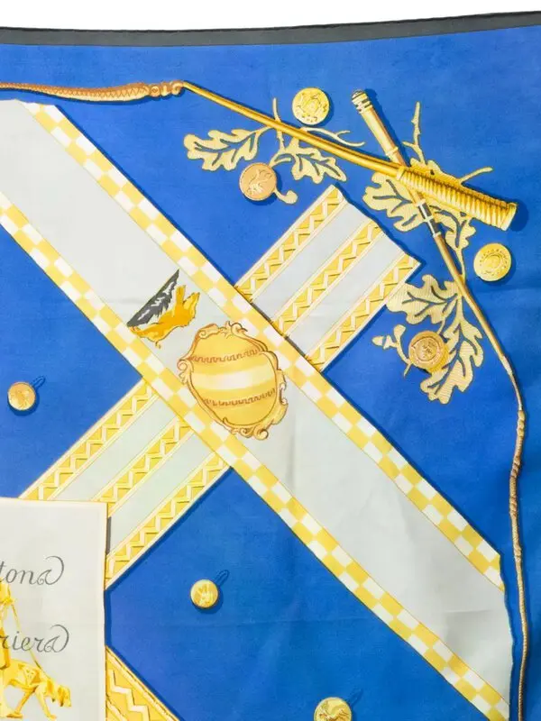 Hermès 1960s Boutons Et Baudriers Silk Scarf
