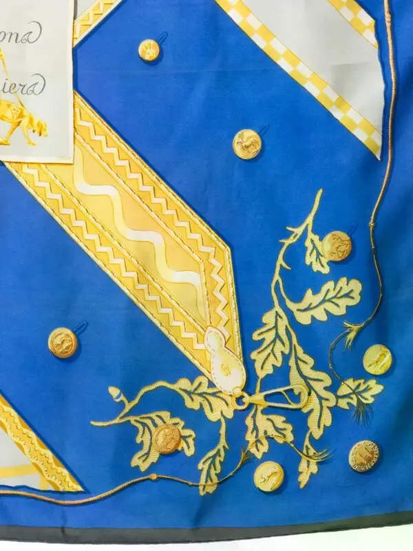 Hermès 1960s Boutons Et Baudriers Silk Scarf