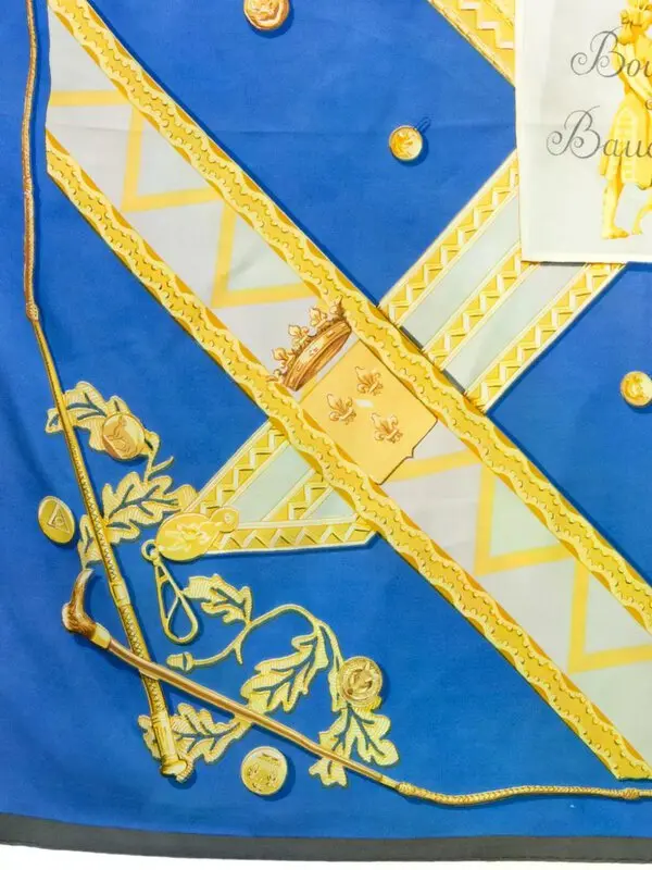 Hermès 1960s Boutons Et Baudriers Silk Scarf