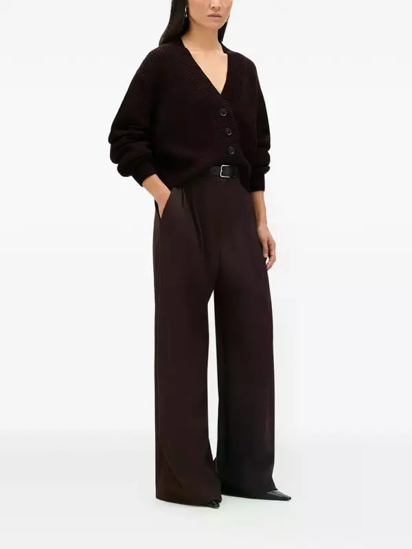 Another Tomorrow Ribbed Cropped Cardigan