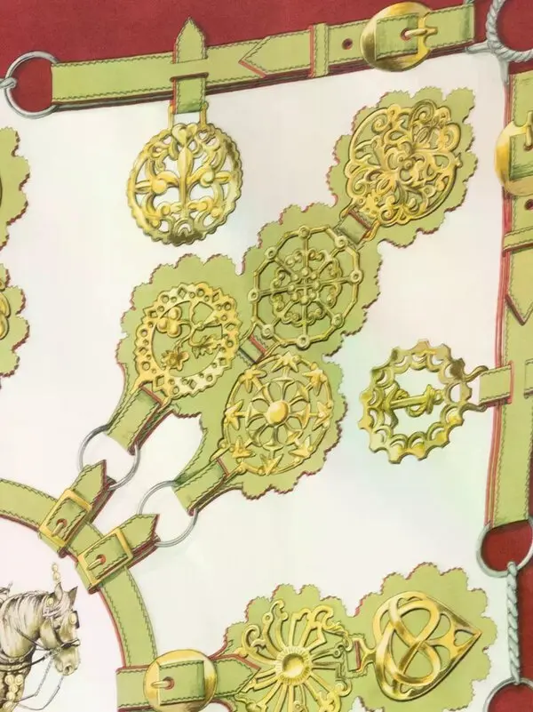 Hermès 1985 Cuivreries Silk Scarf