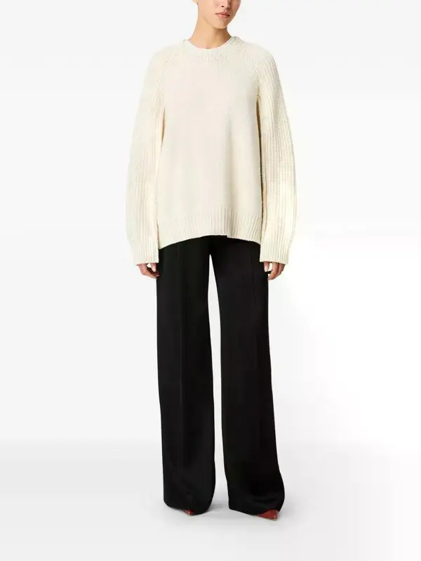 Another Tomorrow Oversized Raglan-sleeve Sweater