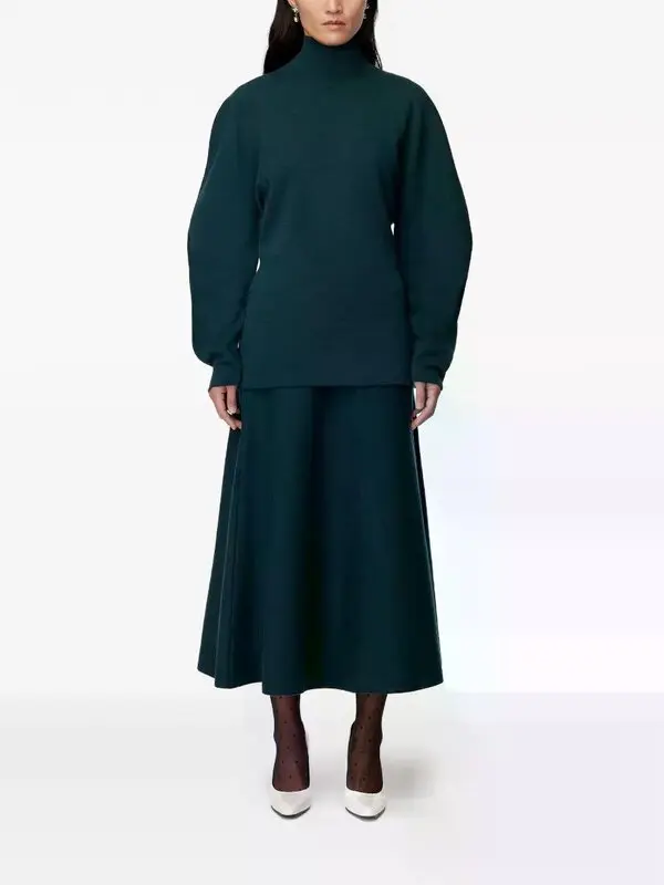 Another Tomorrow Dolman-sleeve Funnel-neck Sweater