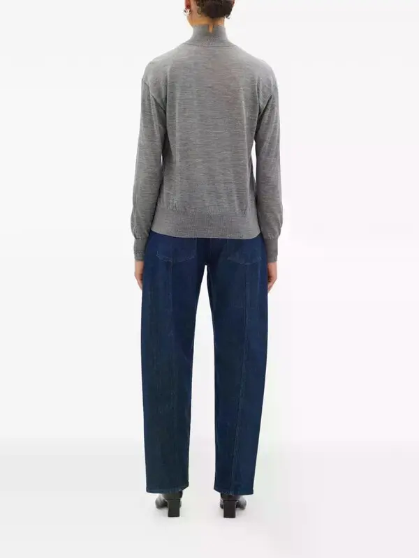 Another Tomorrow Featherweight Fine-knit Turtleneck Top