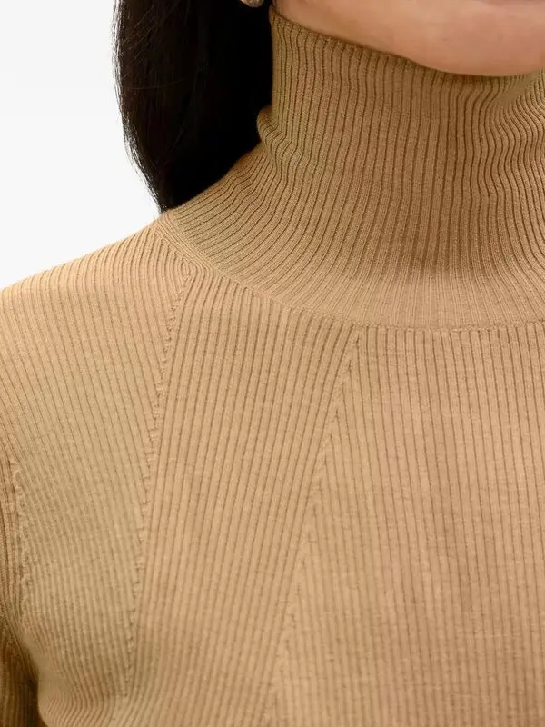 Another Tomorrow Rib-knit Turtleneck Sweater