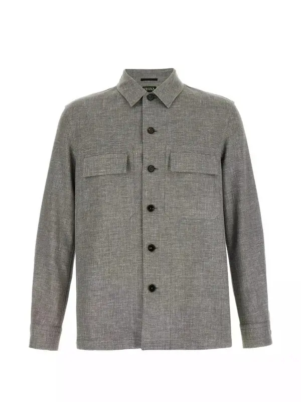 Zegna Crossover Mélange-effect Shirt