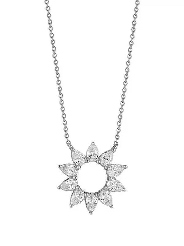 DANA REBECCA DESIGNS Taylor Elaine Diamond Flower Necklace - Silver