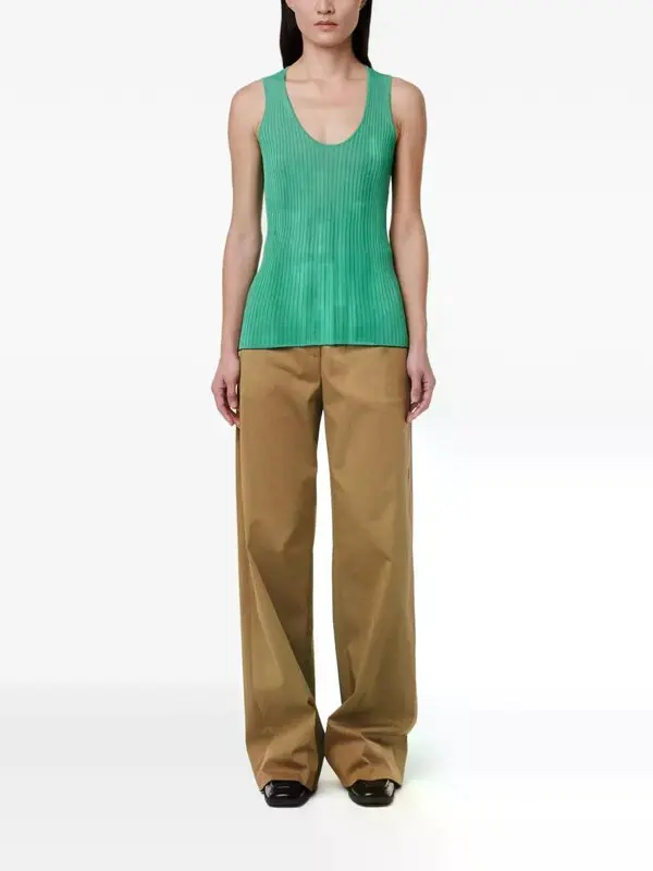 Another Tomorrow Ribbed Knit Tank Top