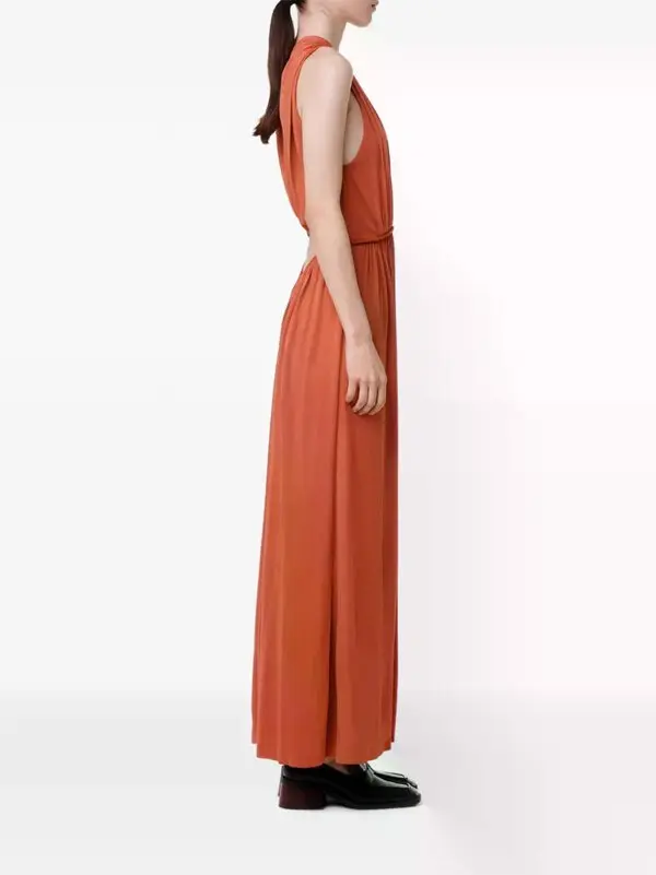 Another Tomorrow Shirred Cutout Dress