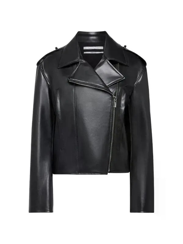 Another Tomorrow Smooth Texture Moto Jacket