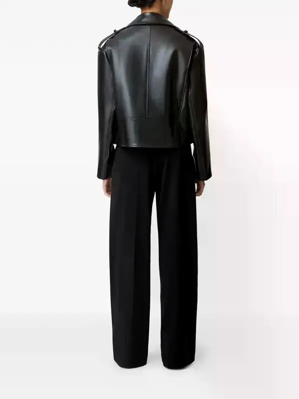 Another Tomorrow Smooth Texture Moto Jacket