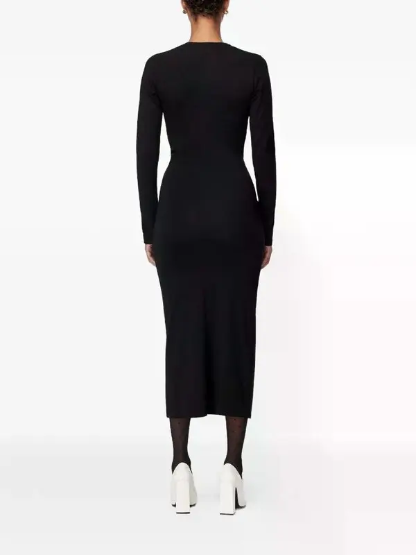 Another Tomorrow Ruched Long-sleeve Dress