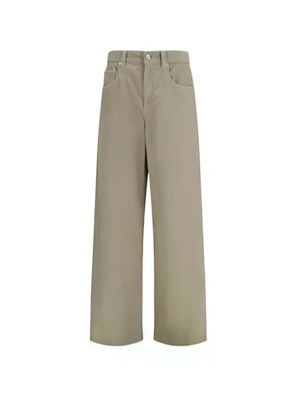 Brunello Cucinelli Ribbed Texture Monili Detail Trousers - Neutrals