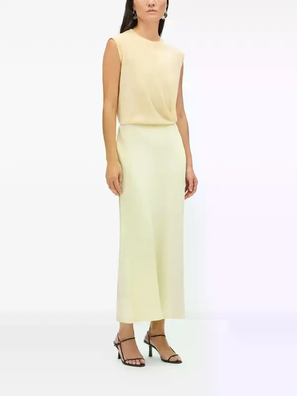 Another Tomorrow Bias-cut Midi Skirt