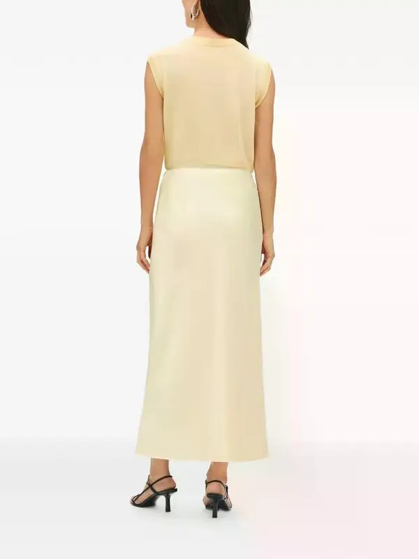 Another Tomorrow Bias-cut Midi Skirt