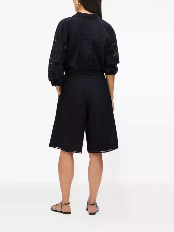 Another Tomorrow Gingham Bermuda Shorts