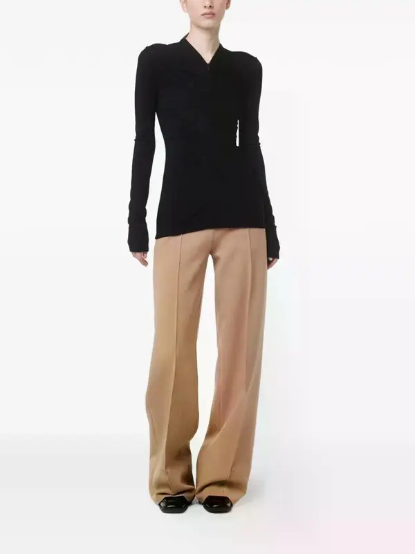 Another Tomorrow Long-sleeve Top With Front Zip