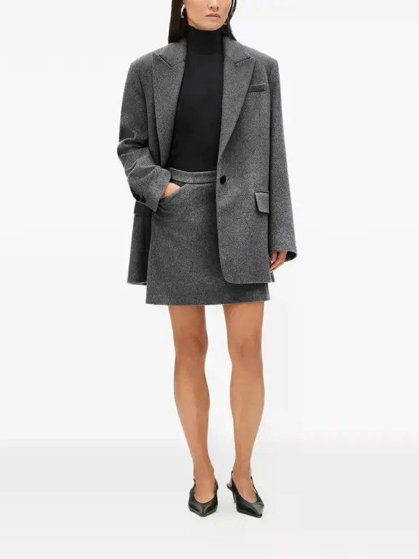 Another Tomorrow Tailored Cashmere Skirt