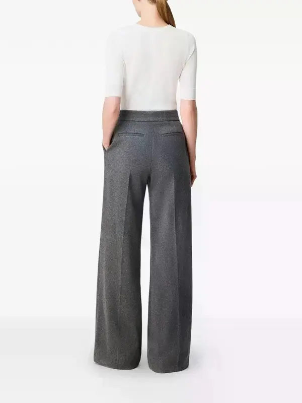 Another Tomorrow Pleated Wide-leg Trousers