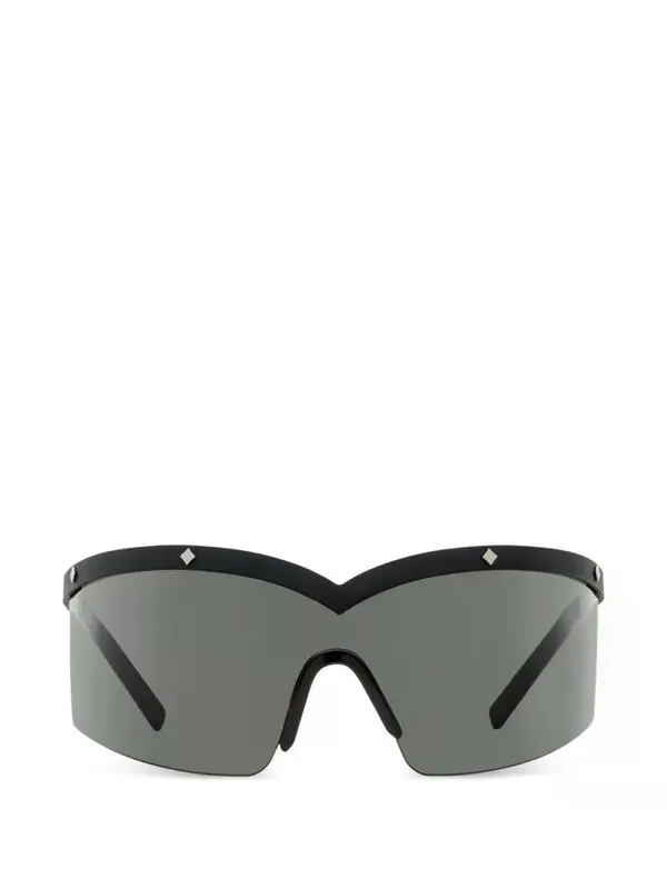 Mcm Geometric-stud Shield Sunglasses - Black