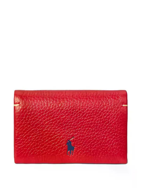 Polo Ralph Lauren Play Leather Snap Card Case - Red