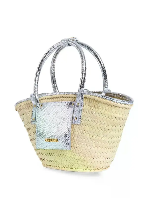 Jacquemus Soli Raffia Beach Bag - Neutrals