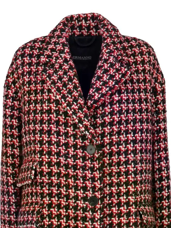 Ermanno Scervino Houndstooth Single-breasted Coat
