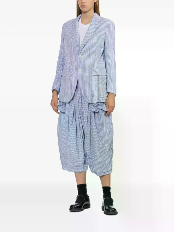 Comme Des Garçons Striped Blazer - Blue