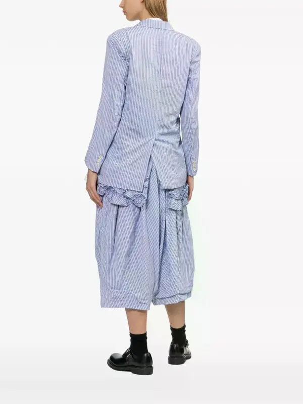 Comme Des Garçons Striped Blazer - Blue