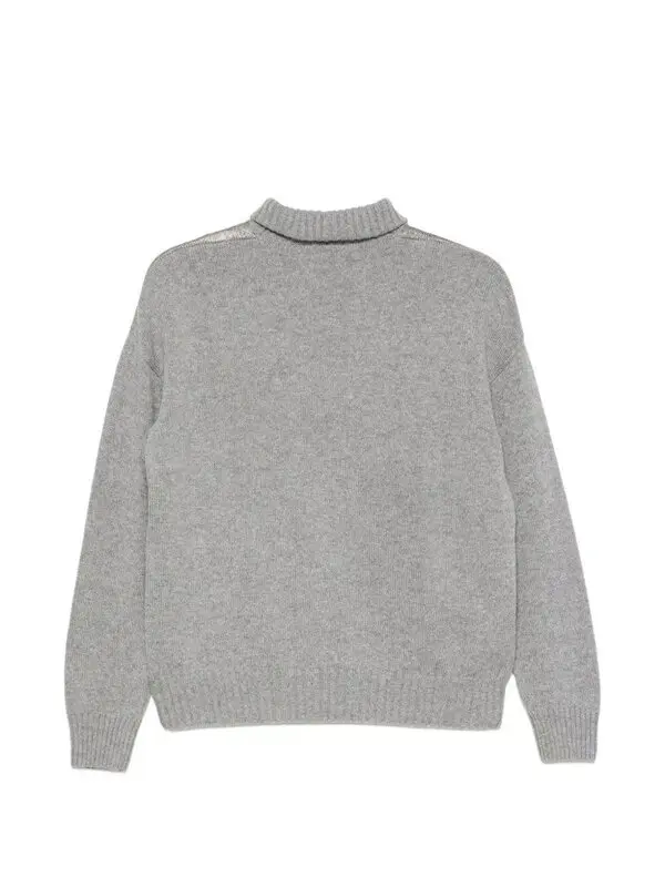 D.exterior Metallic Cable-knit Sweater