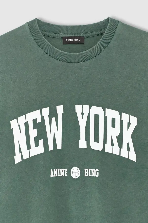 ANINE BING Cade Tee New York University - Cilantro