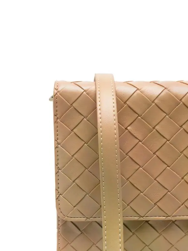 MARC ELLIS Chloe Plait Crossbody Bag - Brown