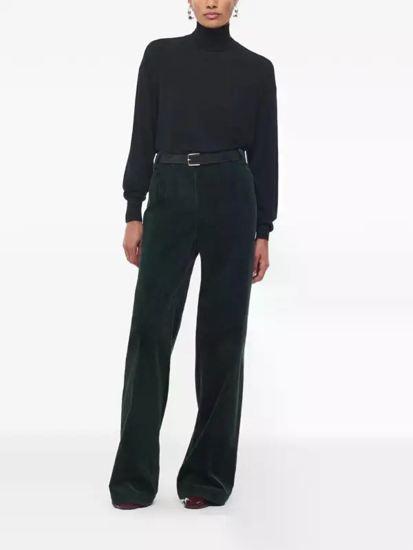 Another Tomorrow Fine-knit Turtleneck Long-sleeve Top