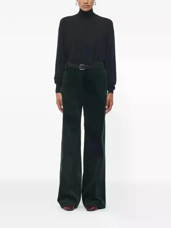 Another Tomorrow Fine-knit Turtleneck Long-sleeve Top